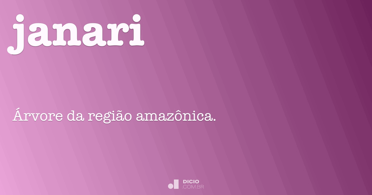 Janari - Dicio, Dicionário Online de Português