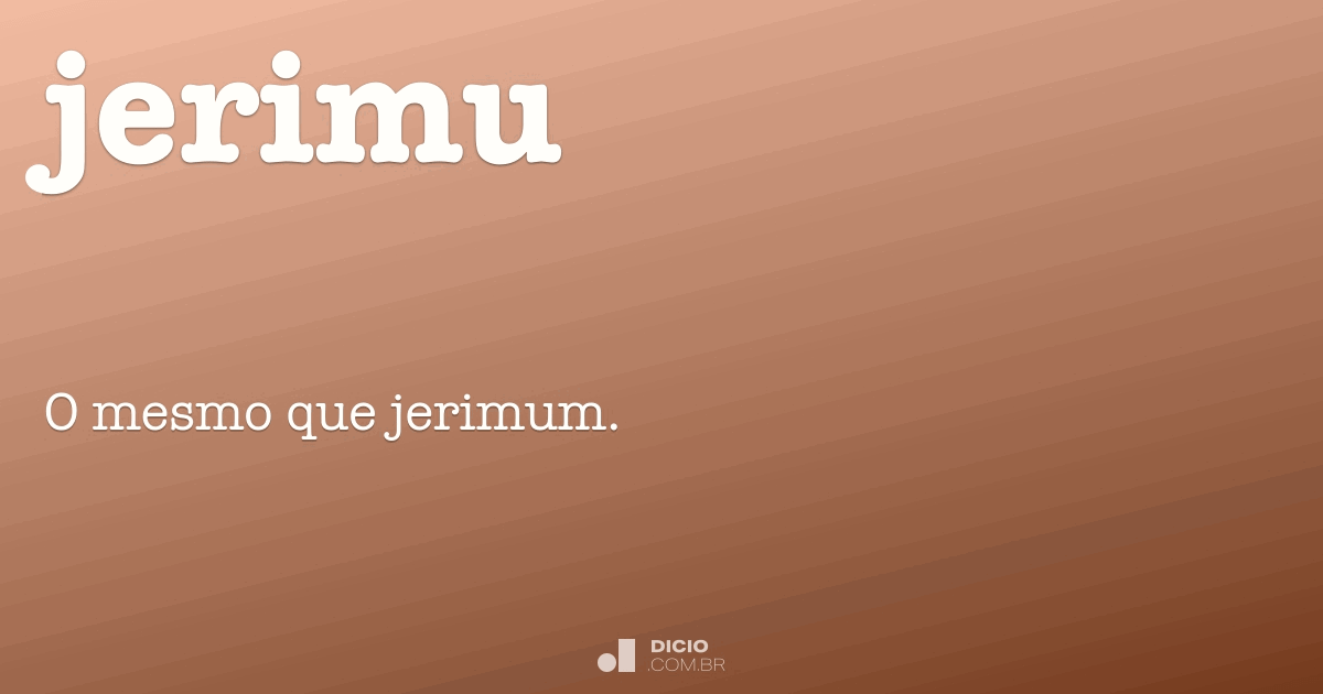 Jerimu - Dicio, Dicionário Online de Português