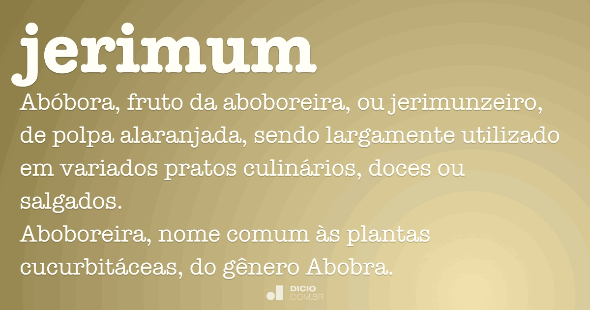 Jerimum - Dicio, Dicionário Online de Português