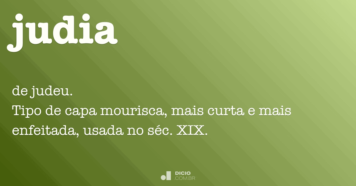 Judia - Dicio, Dicionário Online de Português