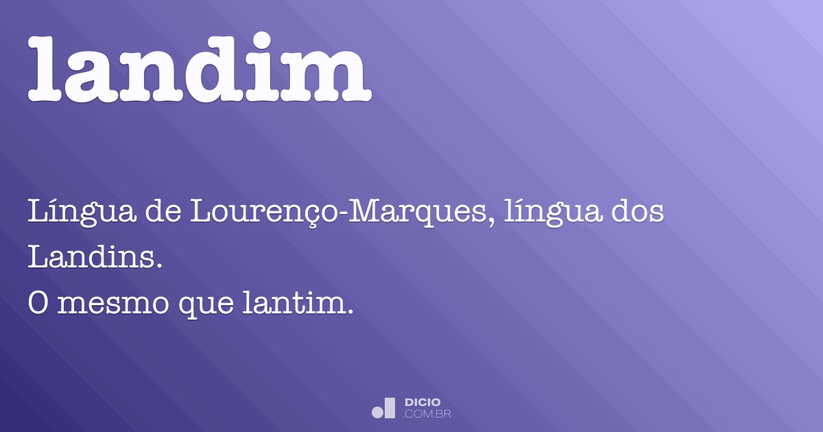 Landim - Dicio, Dicionário Online de Português