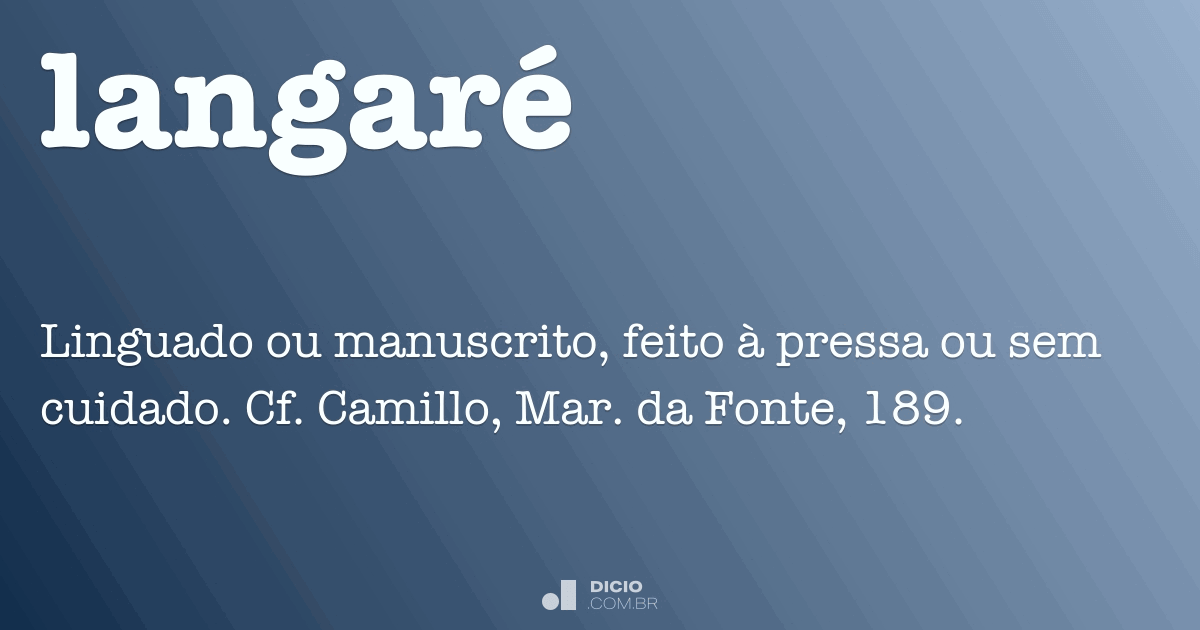 Langaré - Dicio, Dicionário Online de Português