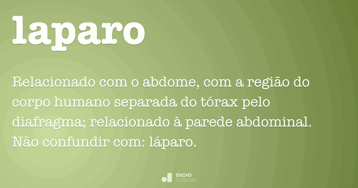Laparo - Dicio, Dicionário Online de Português