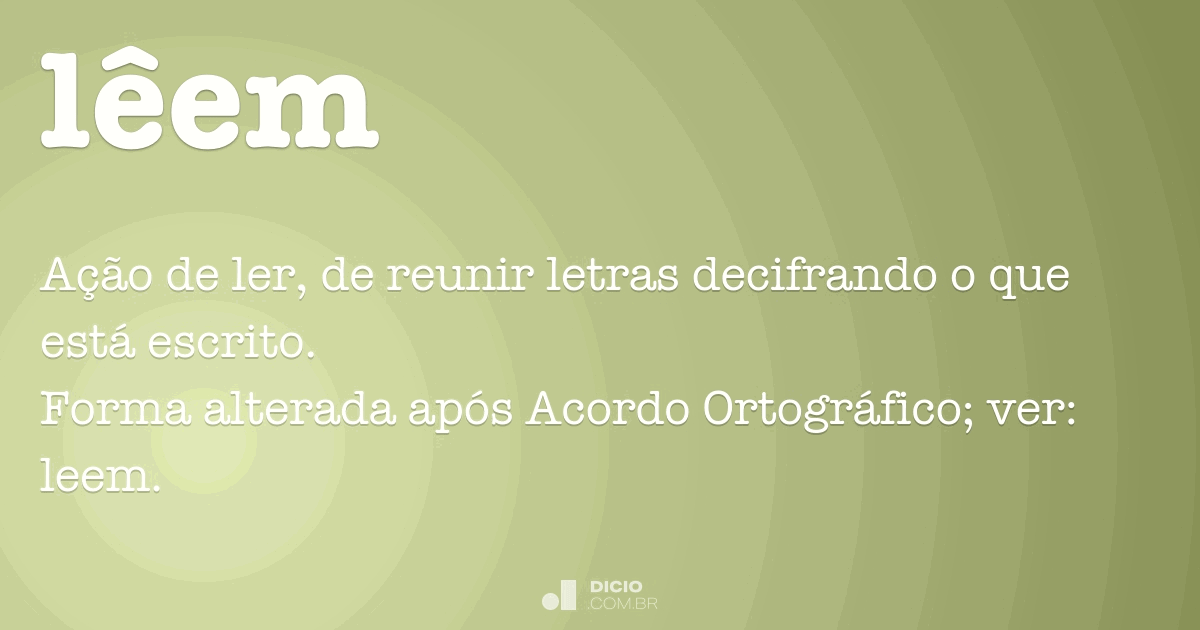 Lêem - Dicio, Dicionário Online de Português