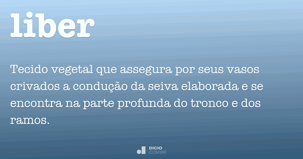 Liber - Dicio, Dicionário Online de Português