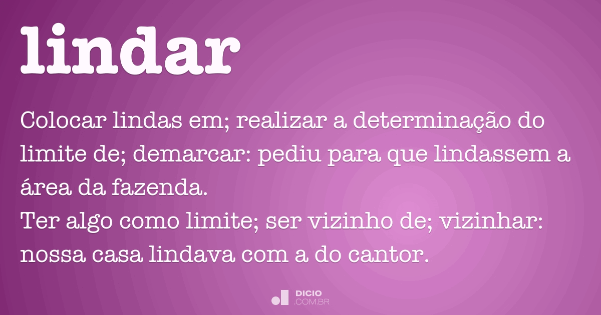 Lindar - Dicio, Dicionário Online de Português