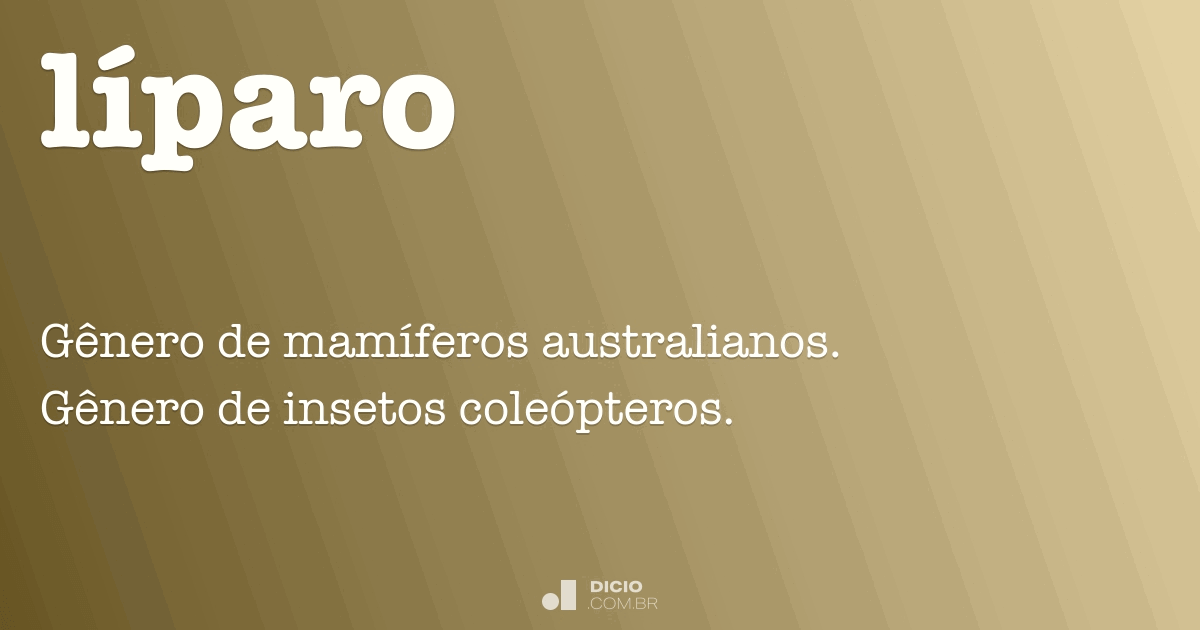 Líparo - Dicio, Dicionário Online de Português