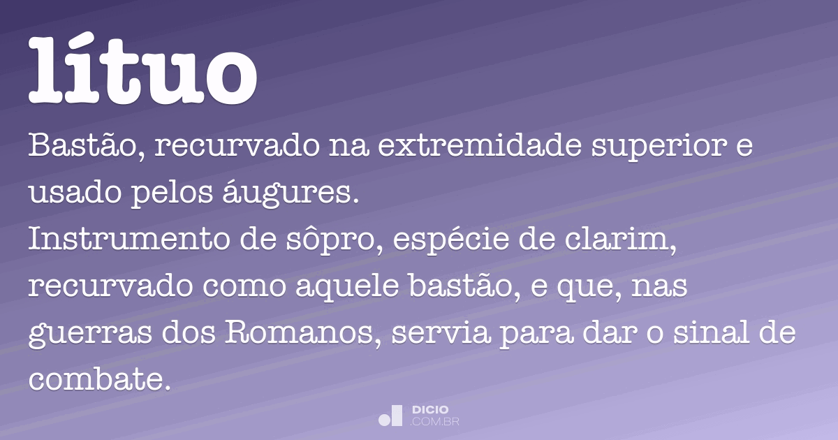 Lítuo - Dicio, Dicionário Online de Português