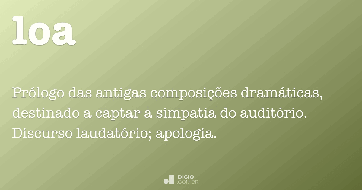 Loa - Dicio, Dicionário Online de Português