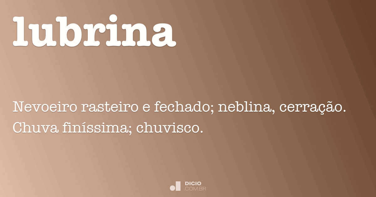 Lubrina - Dicio, Dicionário Online de Português