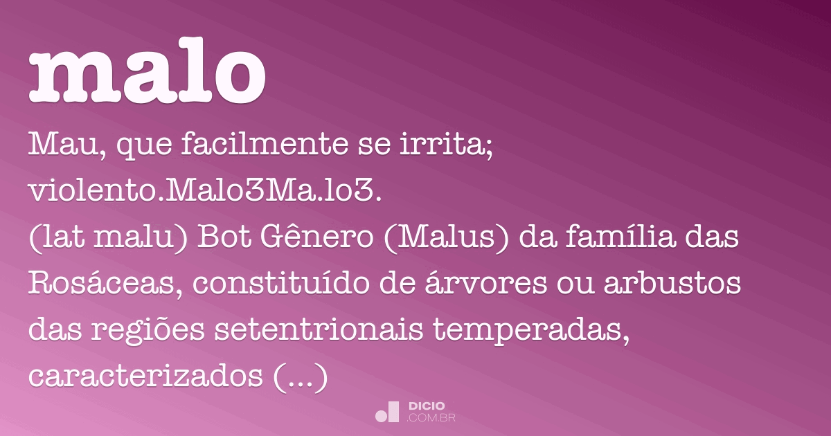 Malo - Dicio, Dicionário Online de Português