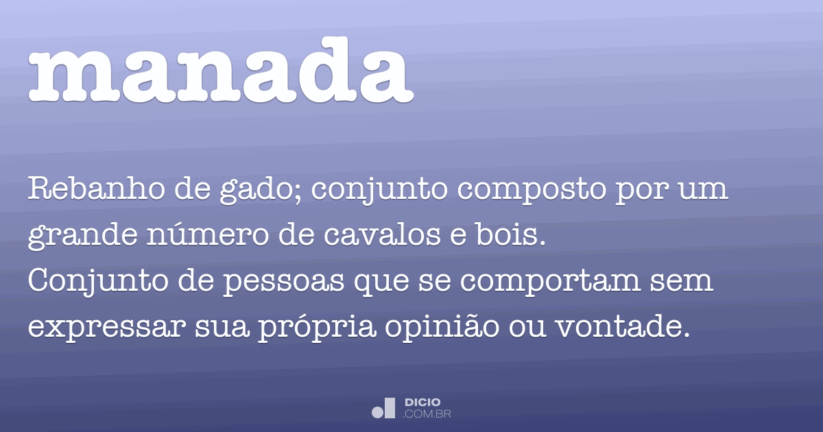 Manada - Dicio, Dicionário Online de Português
