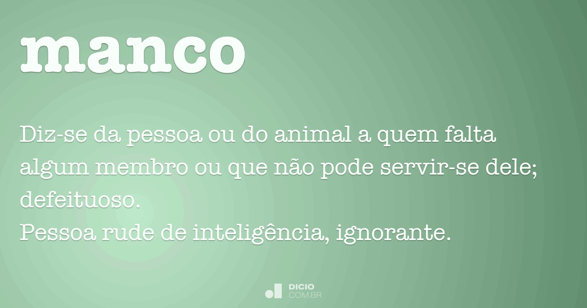 Manco - Dicio, Dicionário Online de Português