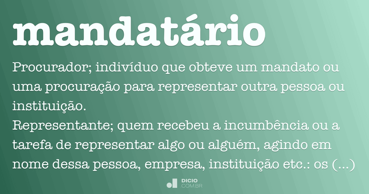 Mandatário - Dicio, Dicionário Online de Português