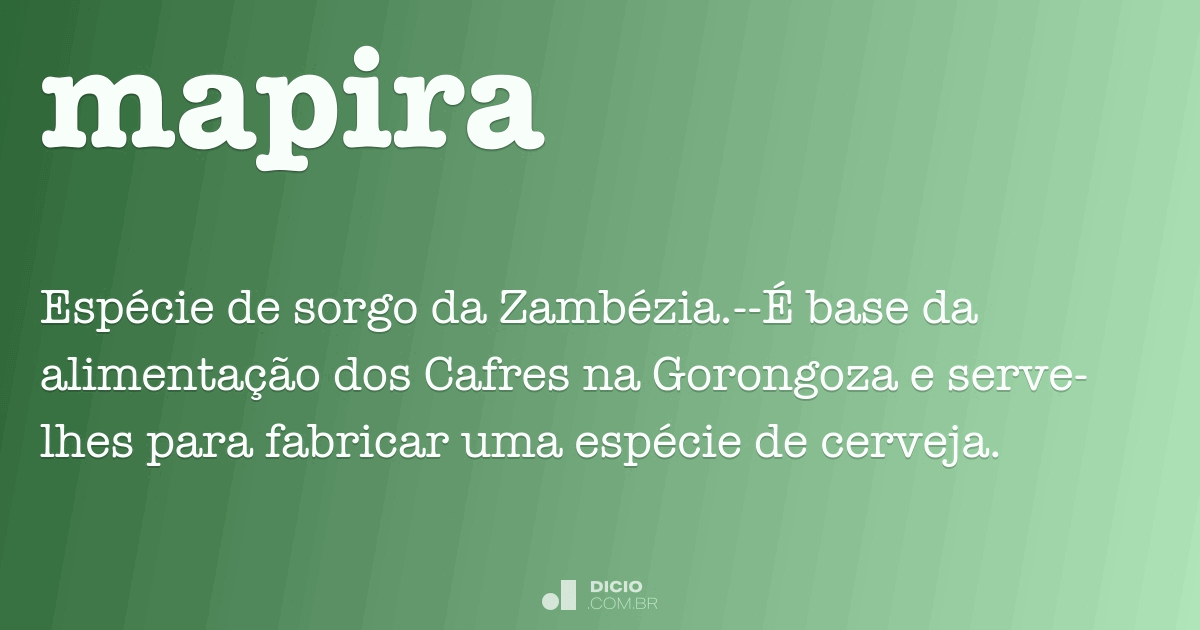 Mapira - Dicio, Dicionário Online de Português