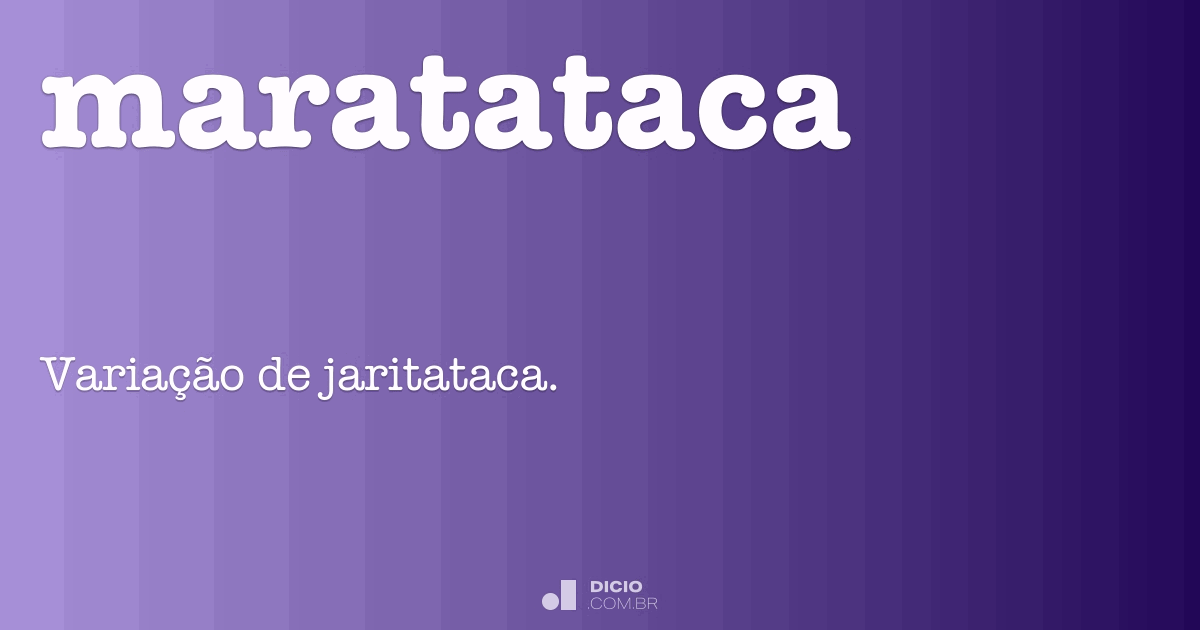Maratataca - Dicio, Dicionário Online de Português
