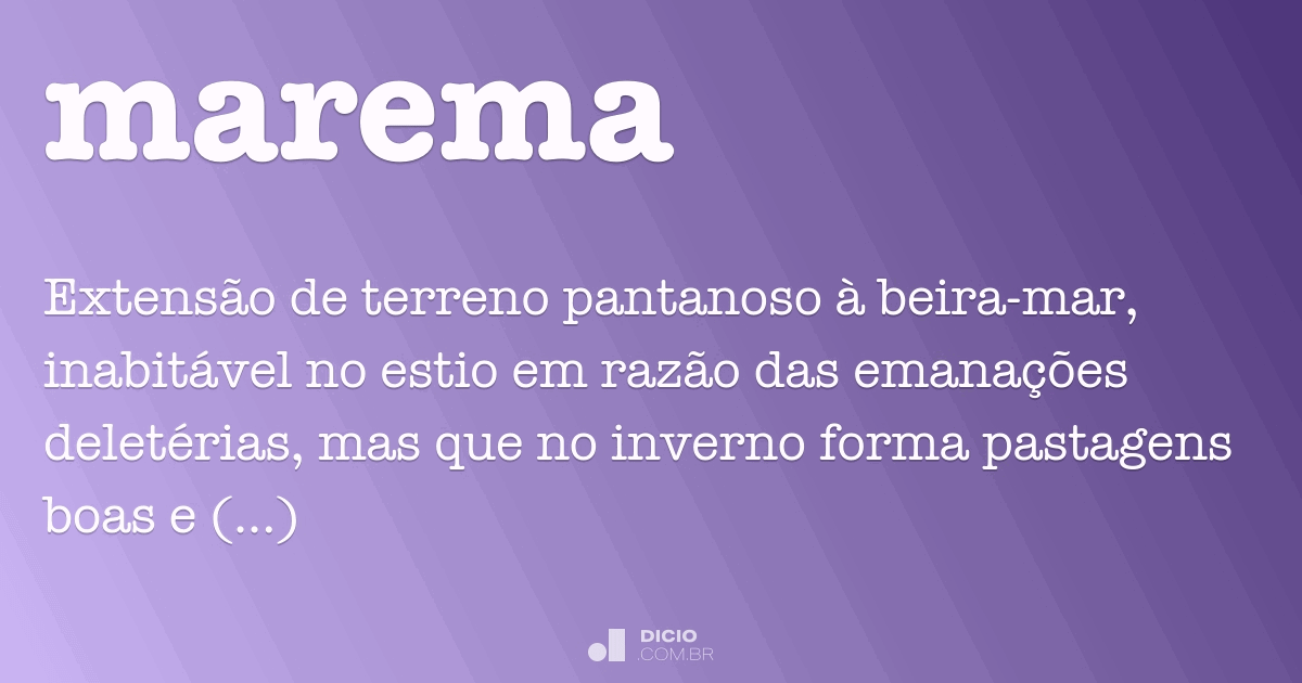 Marema - Dicio, Dicionário Online de Português