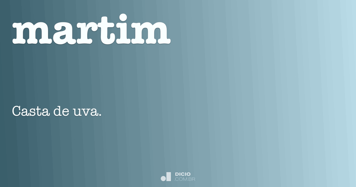 Martim - Dicio, Dicionário Online de Português