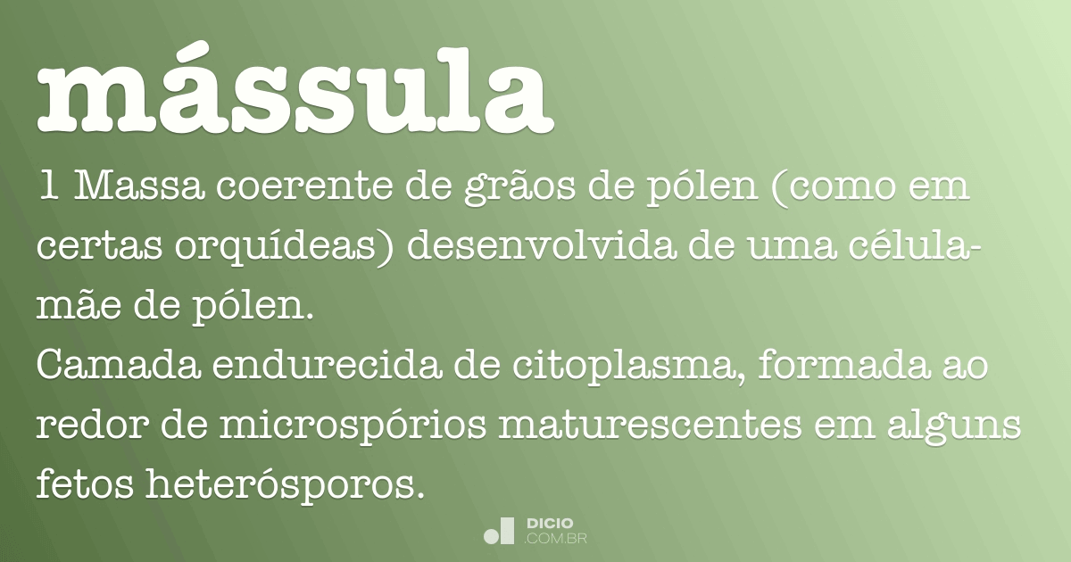 Mássula - Dicio, Dicionário Online de Português