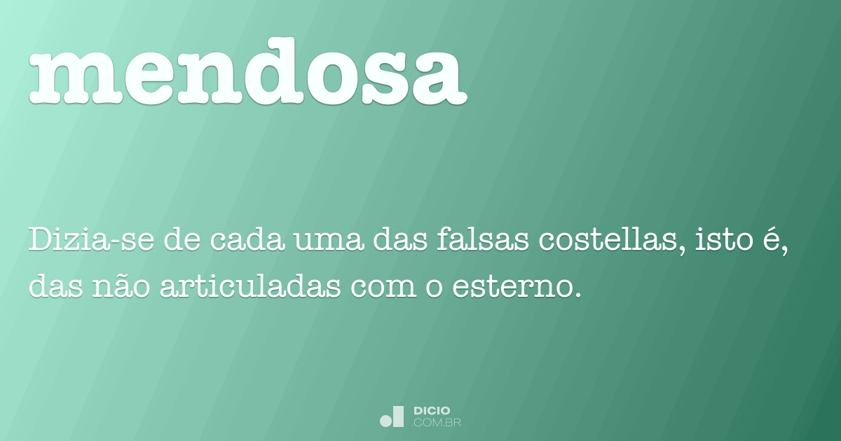 Mendosa - Dicio, Dicionário Online de Português