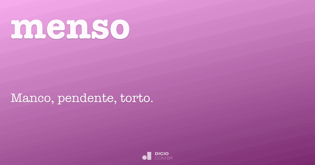 Menso - Dicio, Dicionário Online de Português