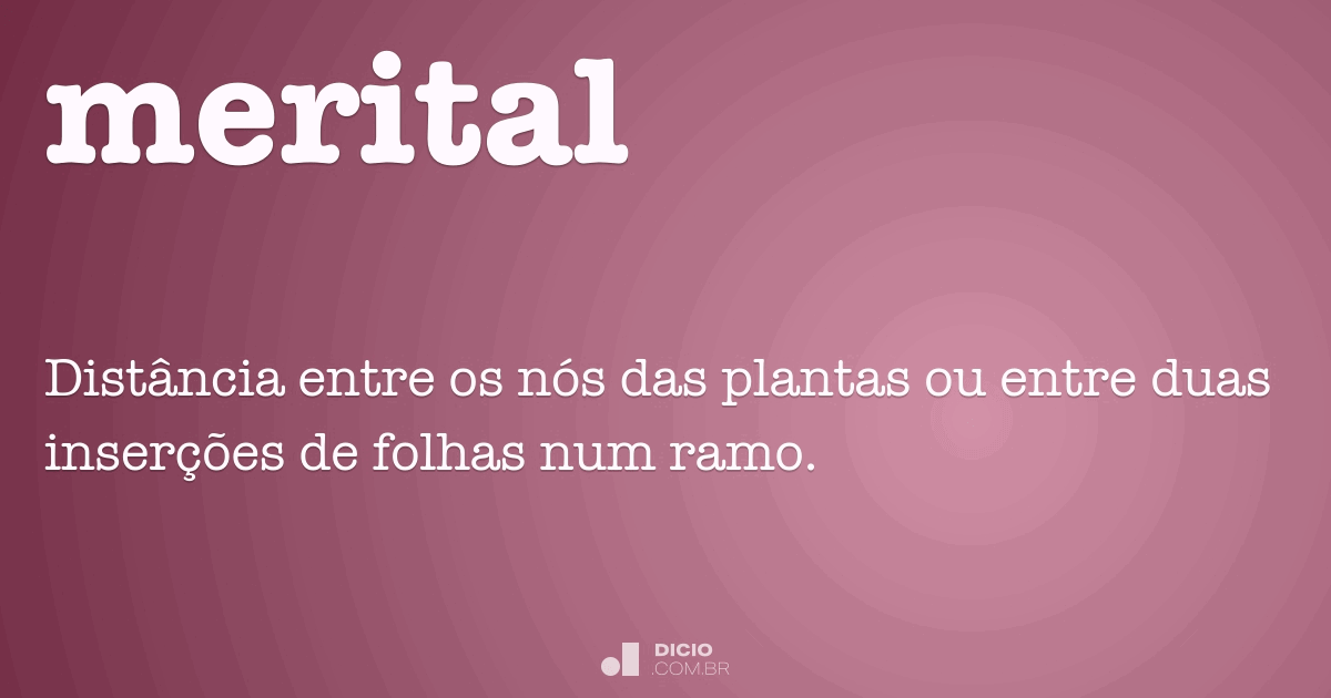 Merital - Dicio, Dicionário Online de Português