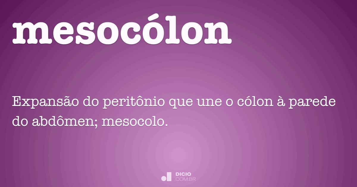 Mesocólon - Dicio, Dicionário Online de Português