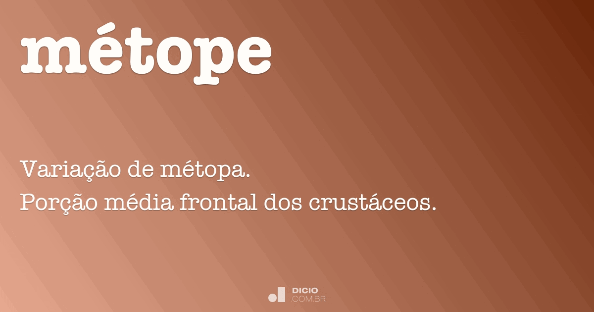Métope - Dicio, Dicionário Online de Português