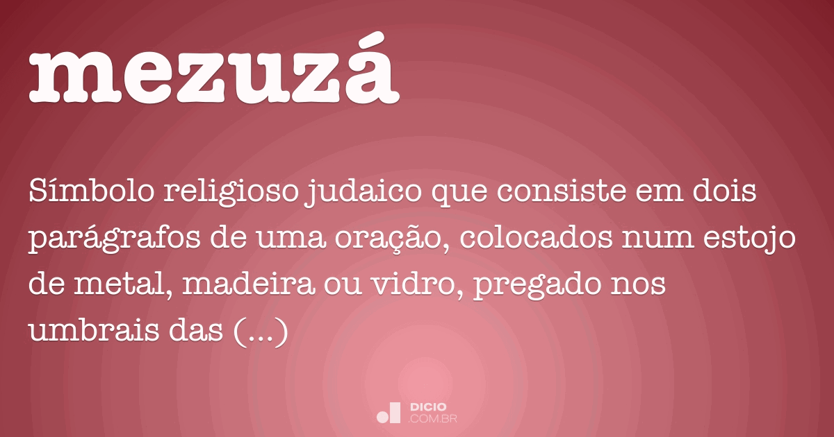 Mezuzá - Dicio, Dicionário Online de Português