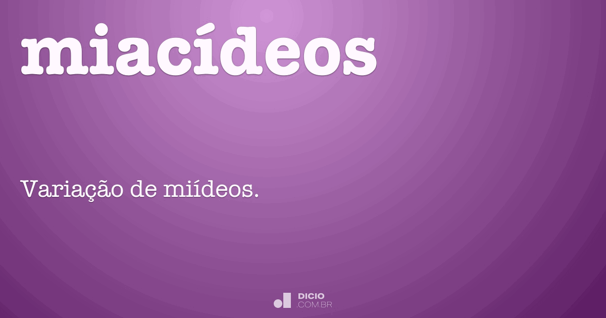 Miacídeos - Dicio, Dicionário Online de Português