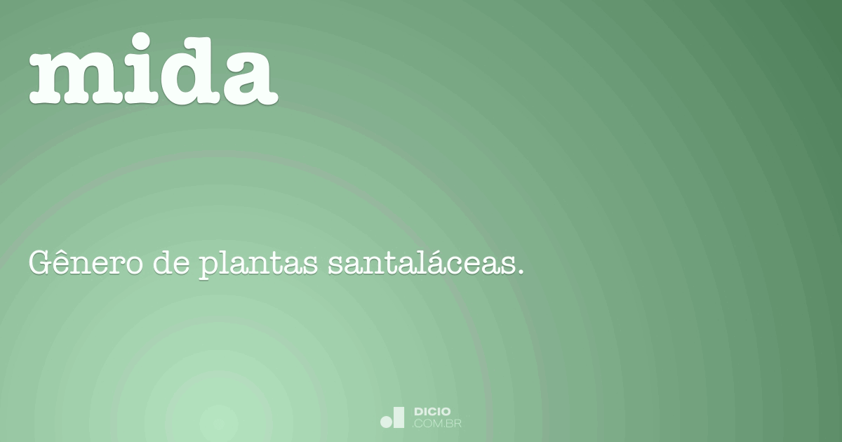 Mida - Dicio, Dicionário Online de Português