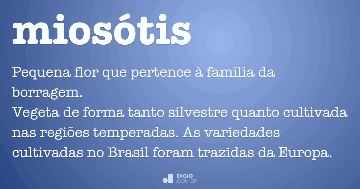 Miosótis - Dicio, Dicionário Online de Português