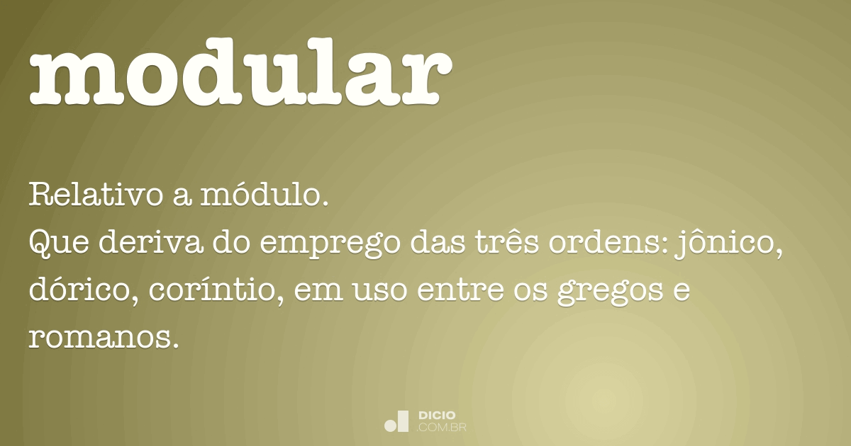 Modular - Dicio, Dicionário Online de Português