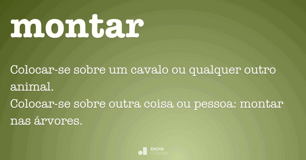 Montar - Dicio, Dicionário Online de Português