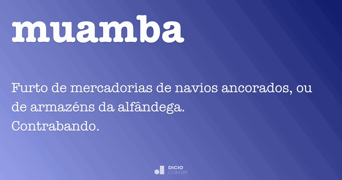 Muamba - Dicio, Dicionário Online de Português