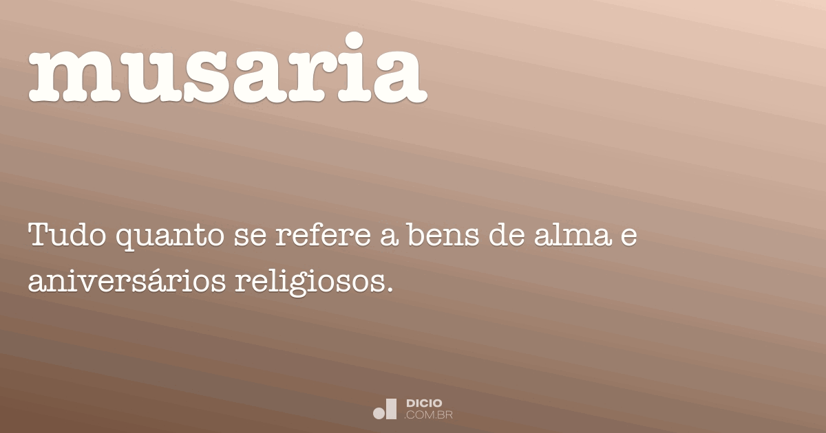 Musaria - Dicio, Dicionário Online de Português