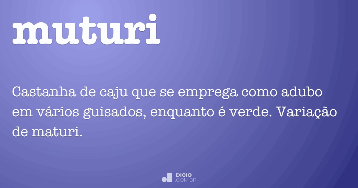 Muturi - Dicio, Dicionário Online de Português