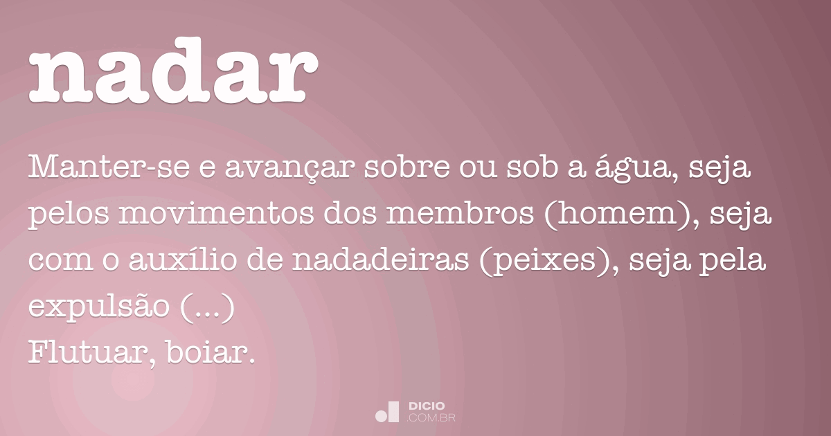 Nadar - Dicio, Dicionário Online de Português