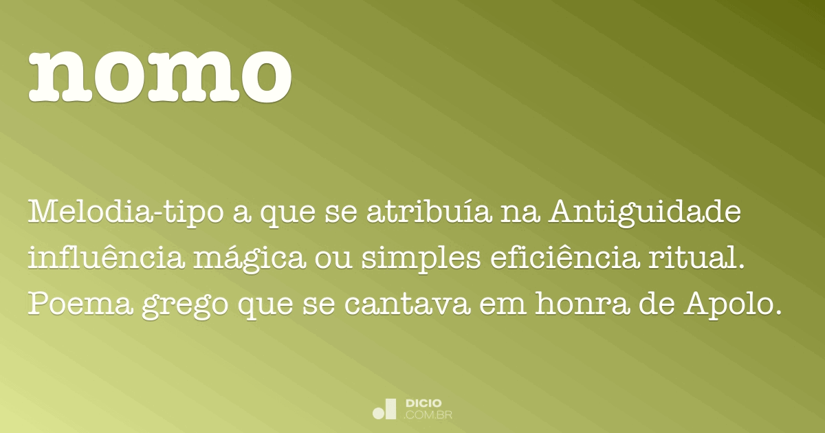 Nomo - Dicio, Dicionário Online de Português
