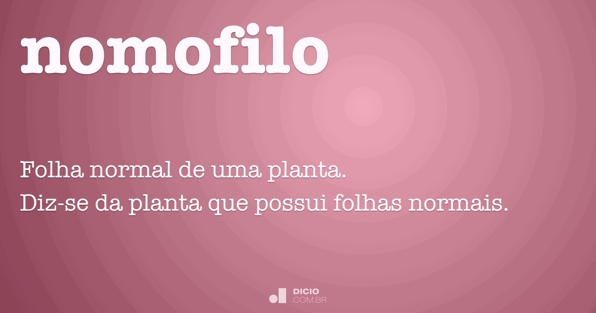 Nomofilo - Dicio, Dicionário Online de Português