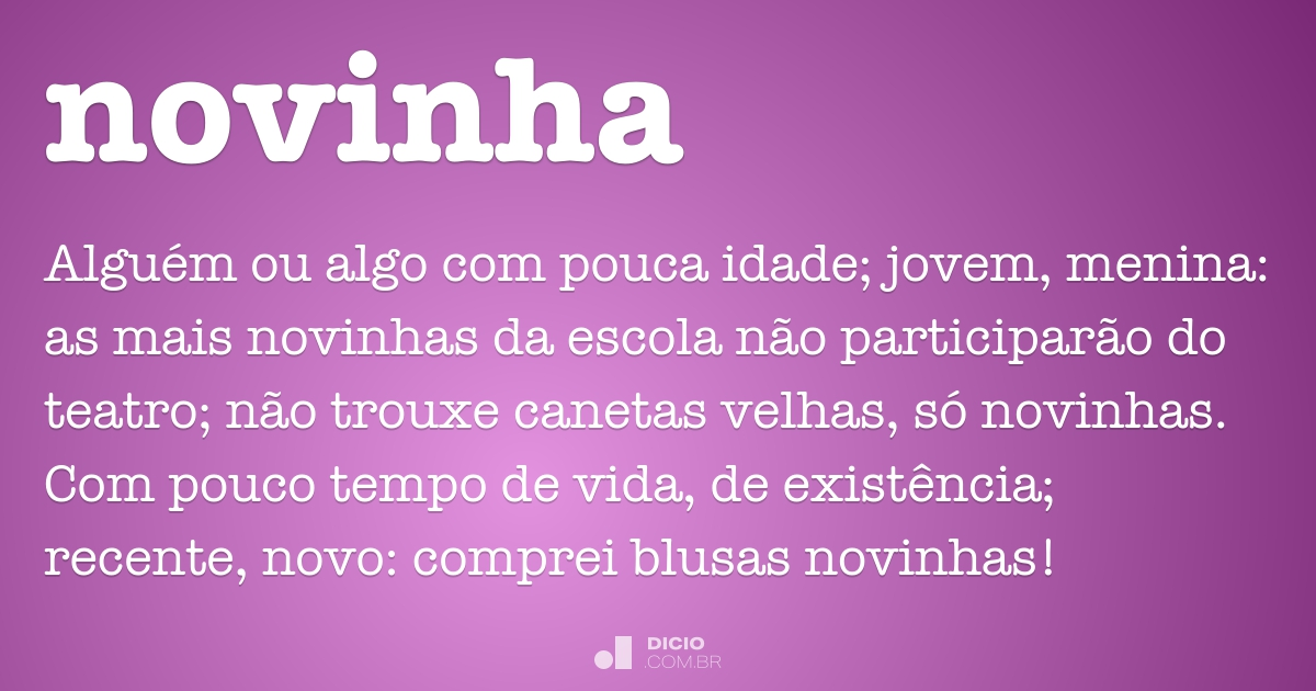 Novinha Dicio Dicionário Online De Português