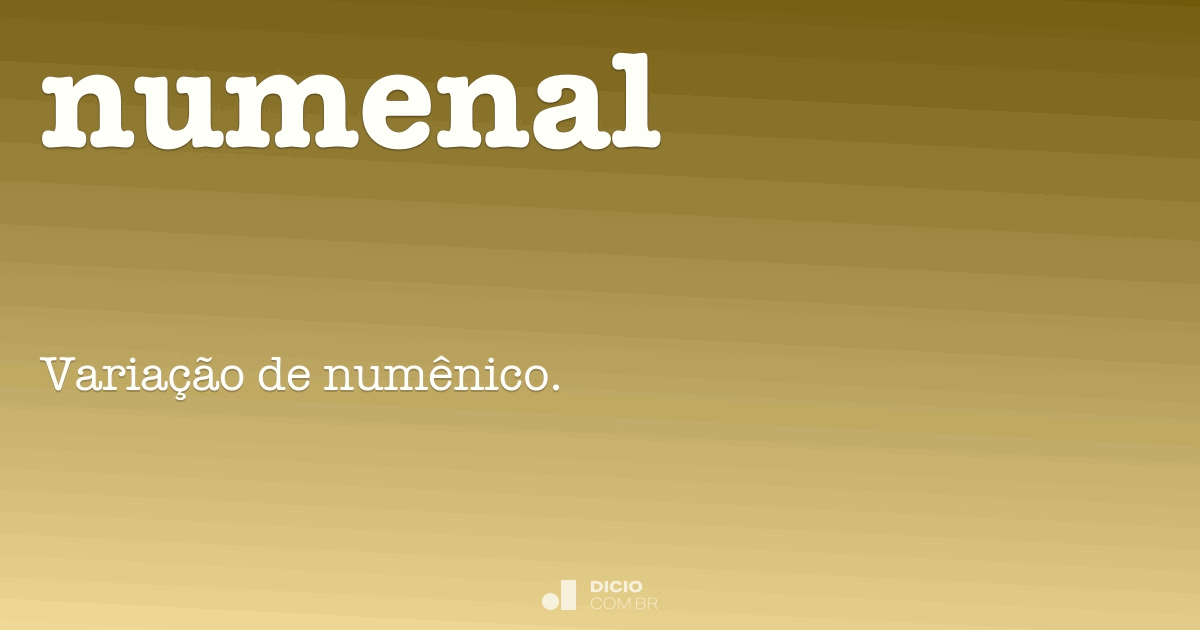 Numenal - Dicio, Dicionário Online de Português