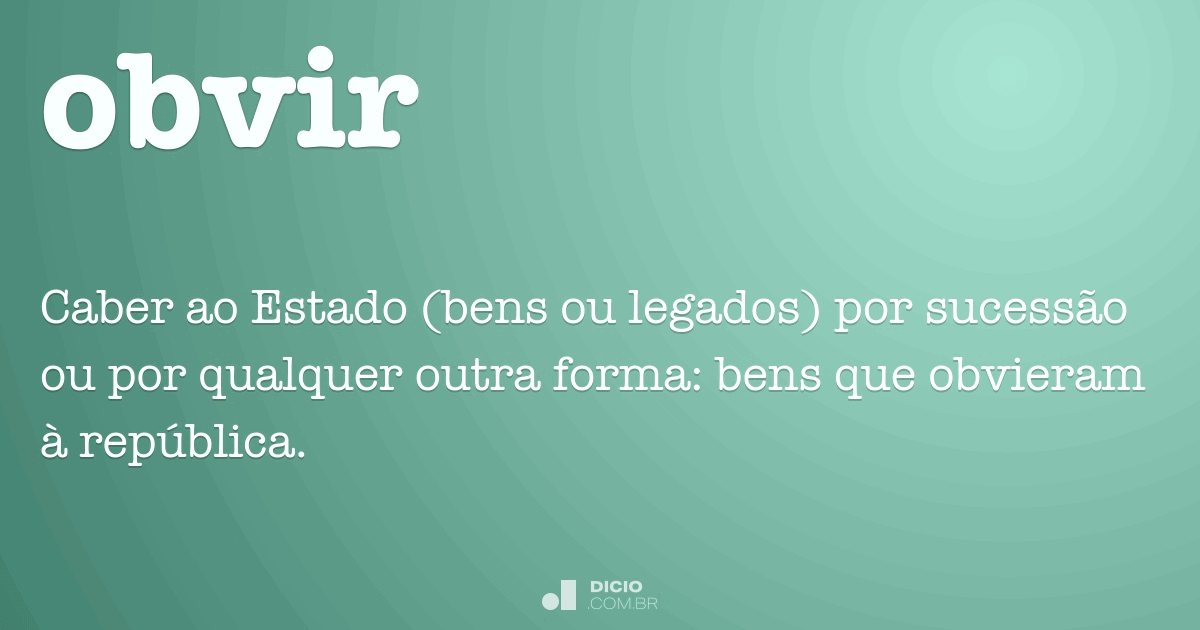 Obvir - Dicio, Dicionário Online de Português
