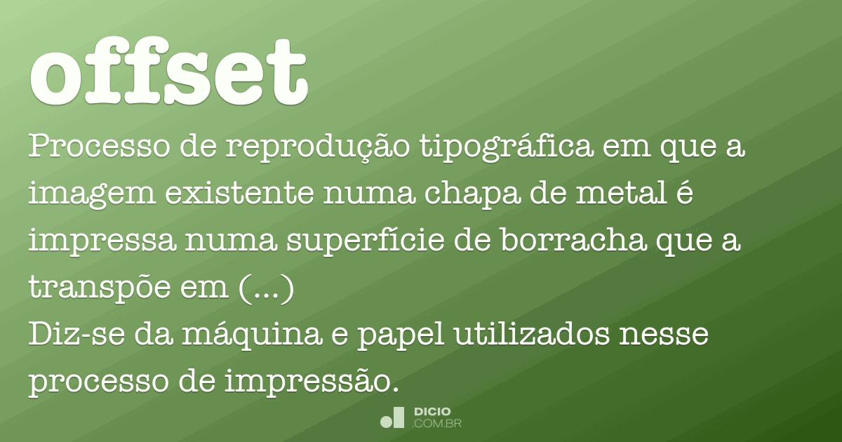 Offset - Dicio, Dicionário Online de Português