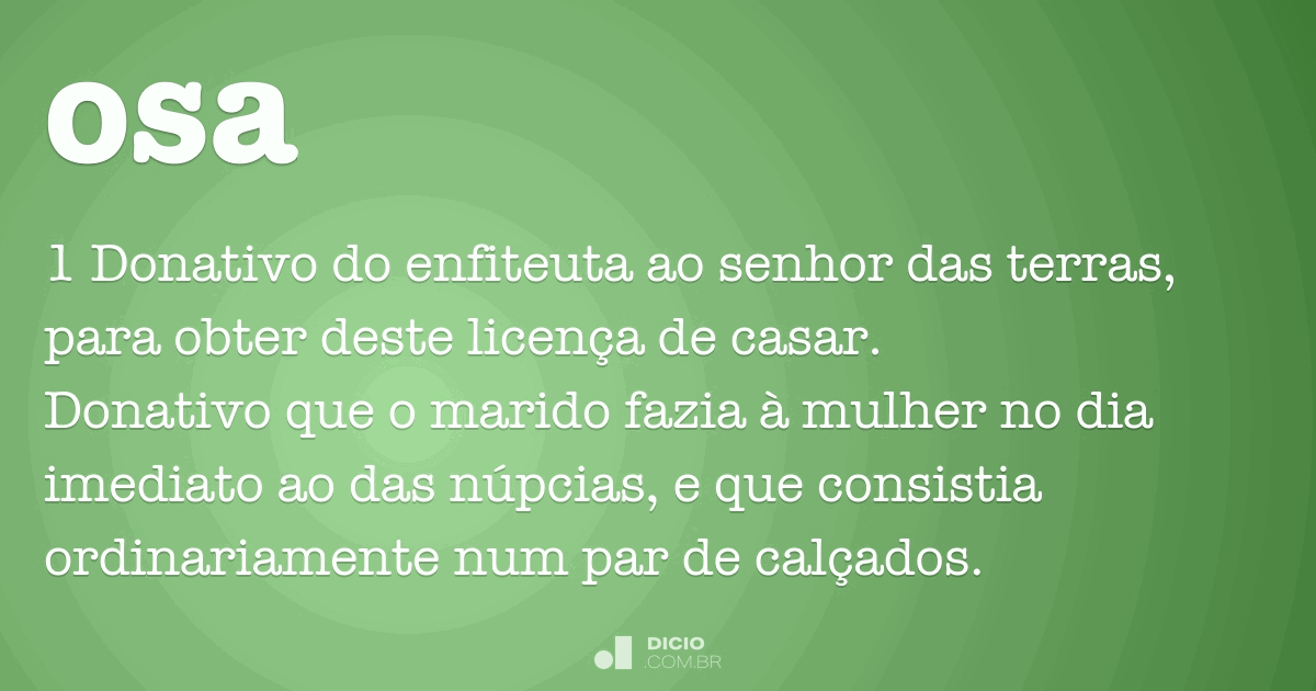 Osa - Dicio, Dicionário Online de Português