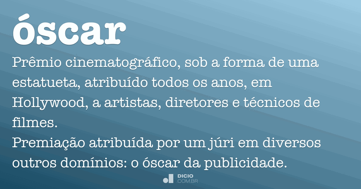 Óscar - Dicio, Dicionário Online de Português