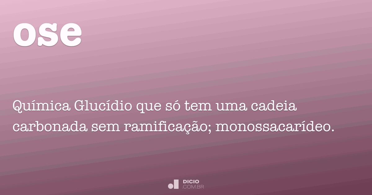Ose - Dicio, Dicionário Online de Português