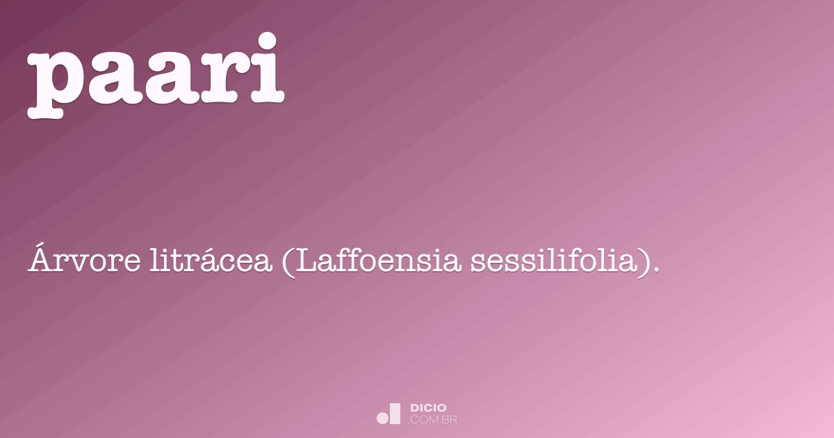 Paari - Dicio, Dicionário Online de Português