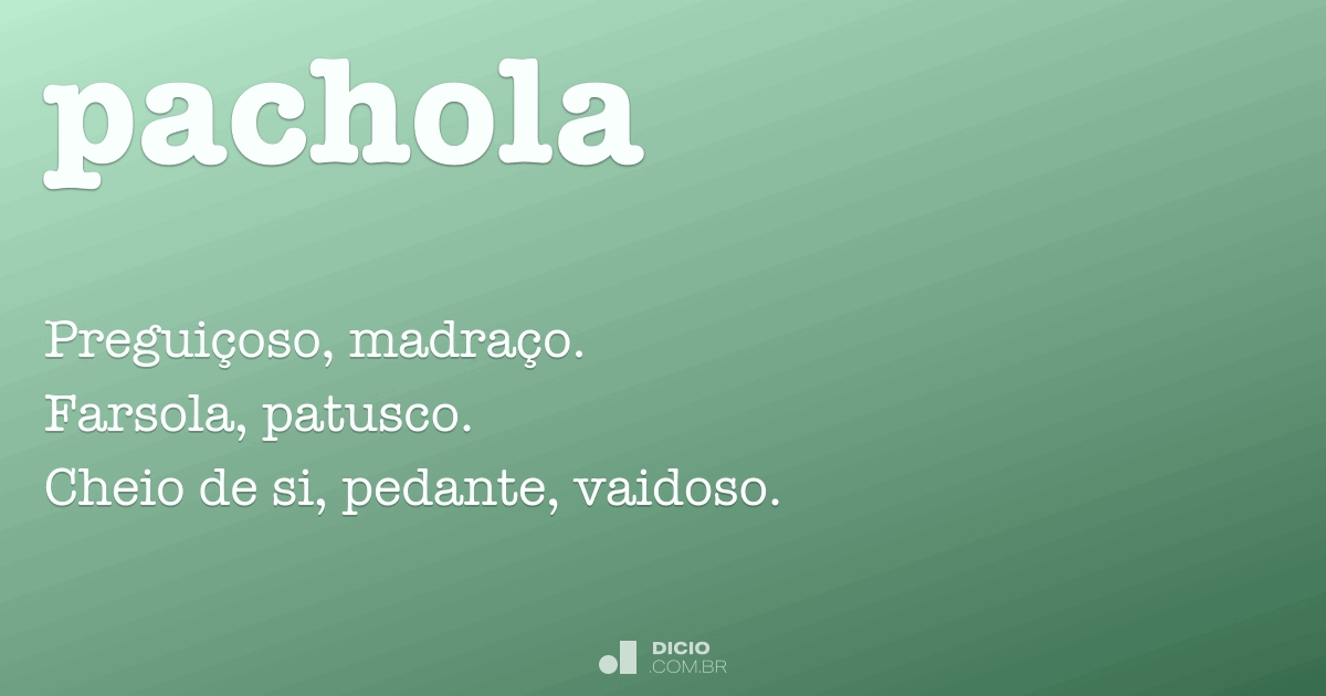 Pachola - Dicio, Dicionário Online de Português