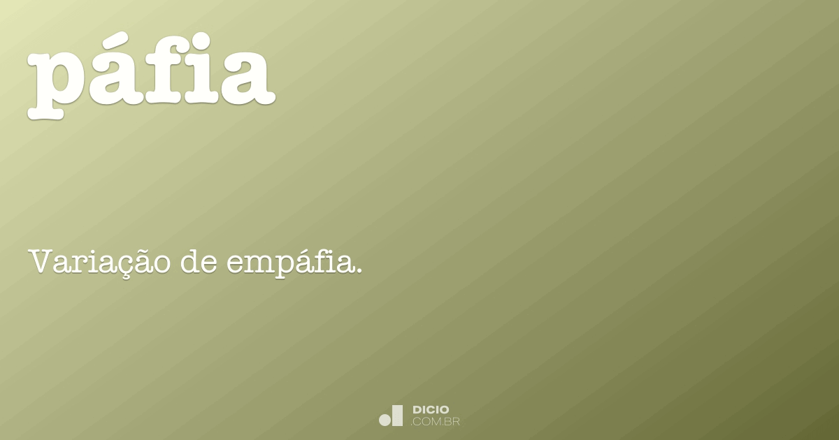 Páfia - Dicio, Dicionário Online de Português